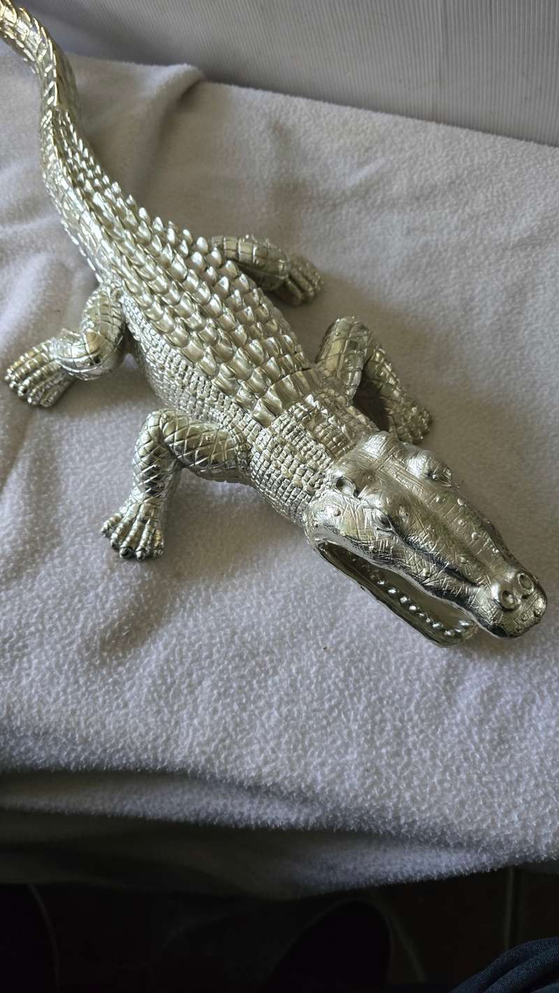 Other Antiques & Collectables - SILVER CROCODILE-60CM LENGTH was sold ...