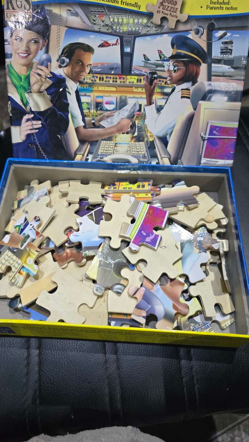 Jigsaw Puzzles - VINTAGE 80 PIECE TEACHER APPROVED PILOT WOODEN PUZZLE ...