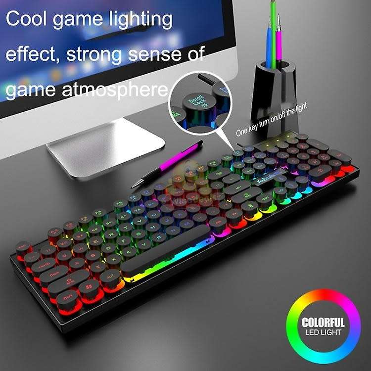 Keyboards & Mice - T-Wolf Retro Rainbow Gaming Keyboard with an Amazing ...