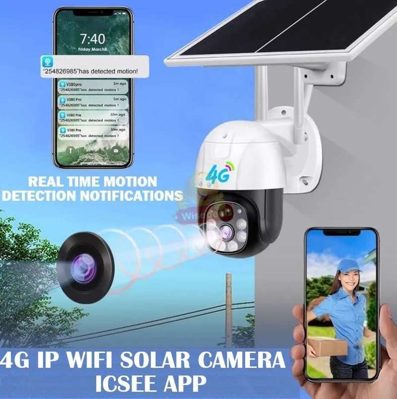 Surveillance Cameras - 4G Waterproof IP WIFI SOLAR Camera, Day and ...