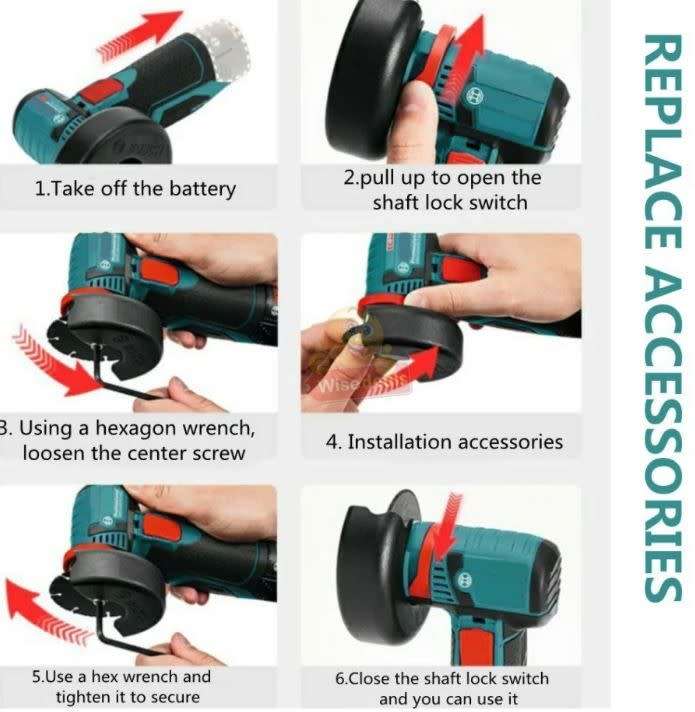 Grinders - Cordless Rechargeable Angle Grinder Kit with 2 X Discs ...