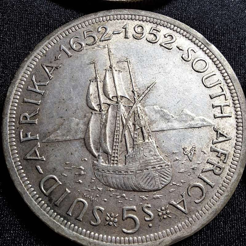 Five Shillings - 4 x 1952 South Africa 5 shillings was sold for 761.00 on 10 Jul at 21:31 by ...