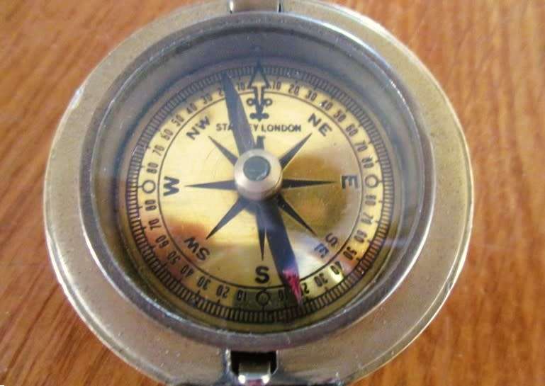 Compasses - Vintage Stanley, London brass pocket compass - great ...