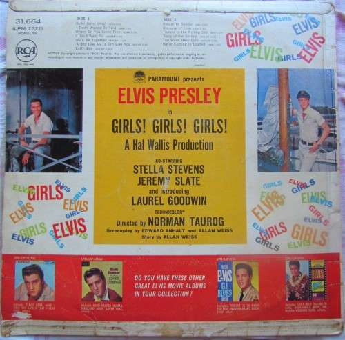 Pop Rock - ELVIS - GIRLS GIRLS GIRLS - VINTAGE LP - EARLY was listed ...