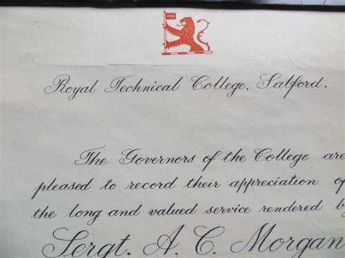 Documents & Literature - 1935-56 Thank You Letter to Sergeant A.C ...