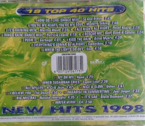 Pop - New hits 1998 cd for sale in Ventersdorp (ID:619722408)