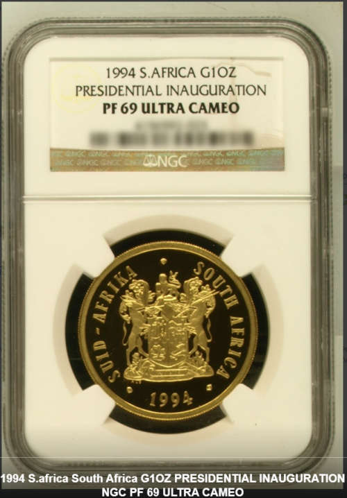Gold & Bullion Coins - South Africa 1994 Presidential Inauguration 1 oz ...
