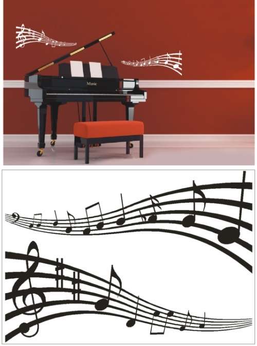 Wall Decals - Vinyl Decals Wall Art Stickers - Musical Notes for sale ...