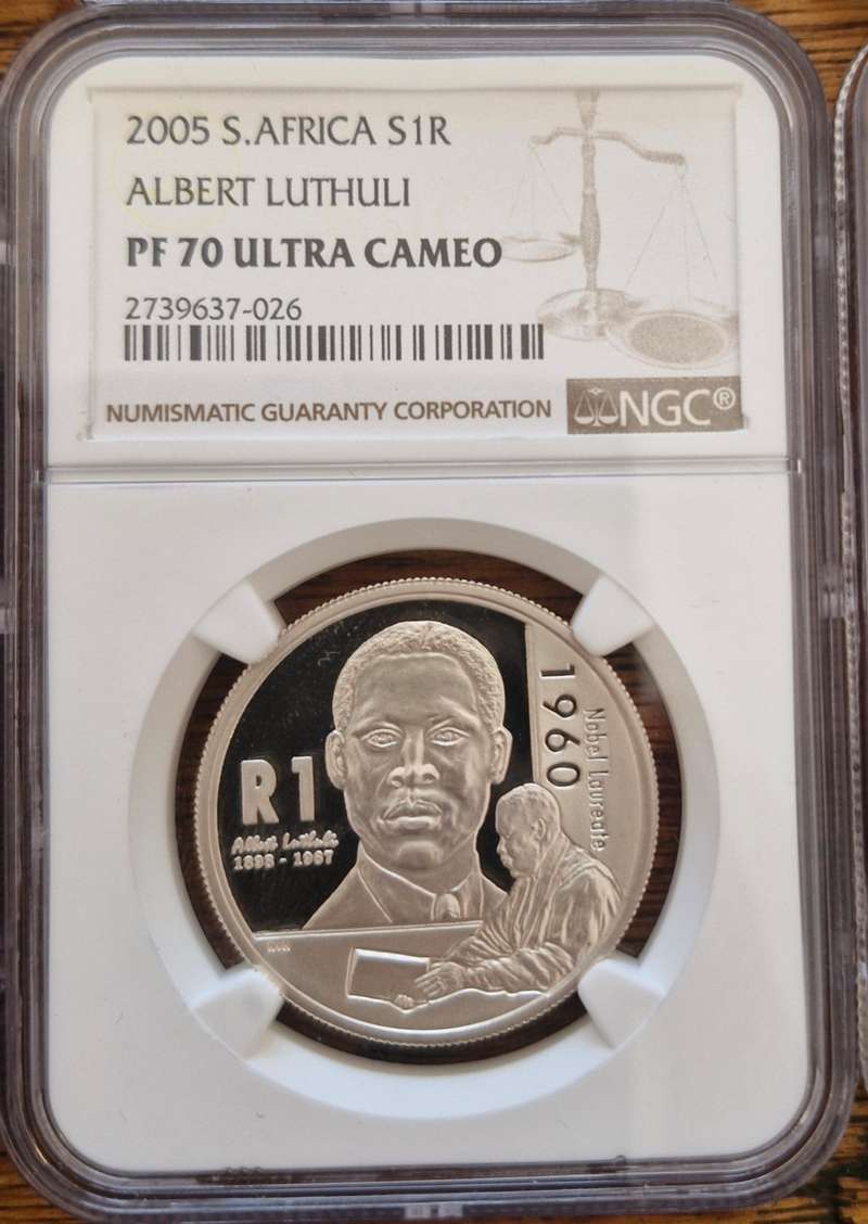One Rand - 1991-2012 Silver Protea R1 Proof Set NGC graded for sale in ...