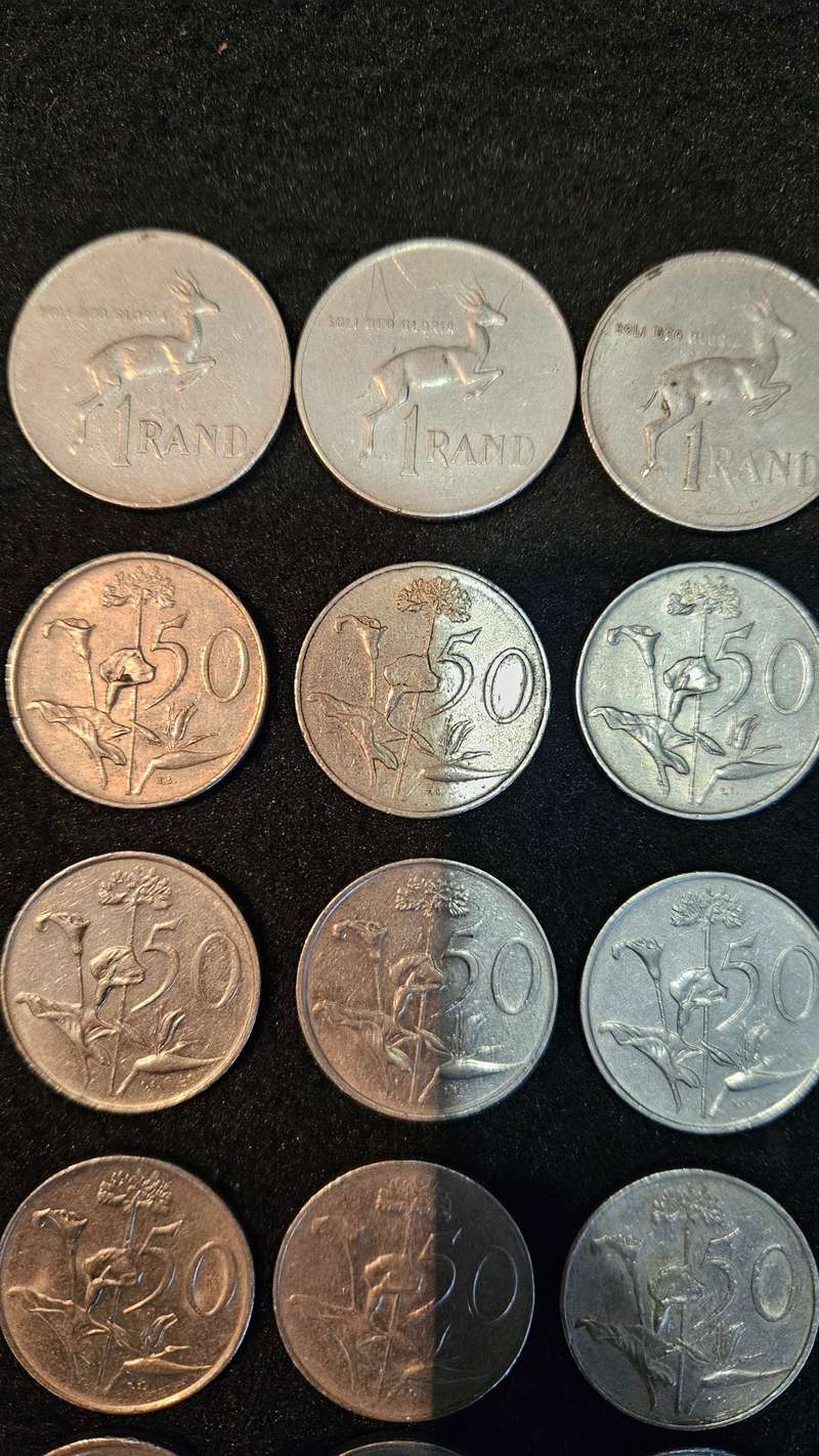Collections & Lots - South African R1 Coins Plus 50 cent Coins was sold ...