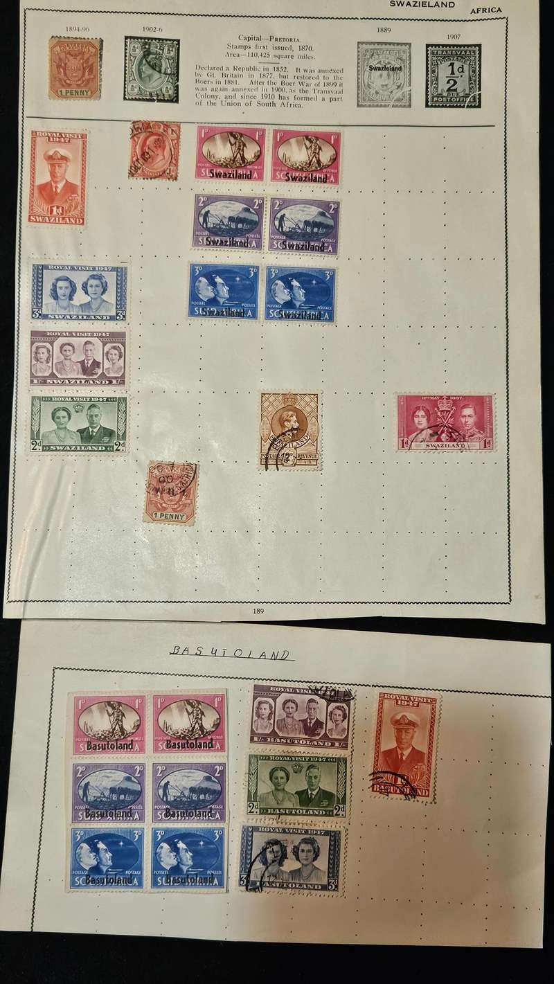 Bulklots and Thematic Collections - Transvaal & Basutoland Stamps was ...