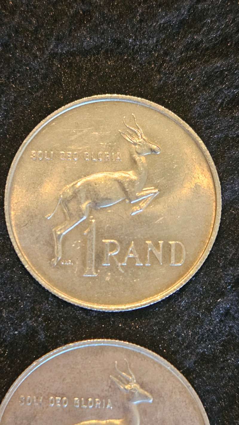 One Rand - South African English 1967 R1 Coin Plus 1967 Afrikaans R1 ...