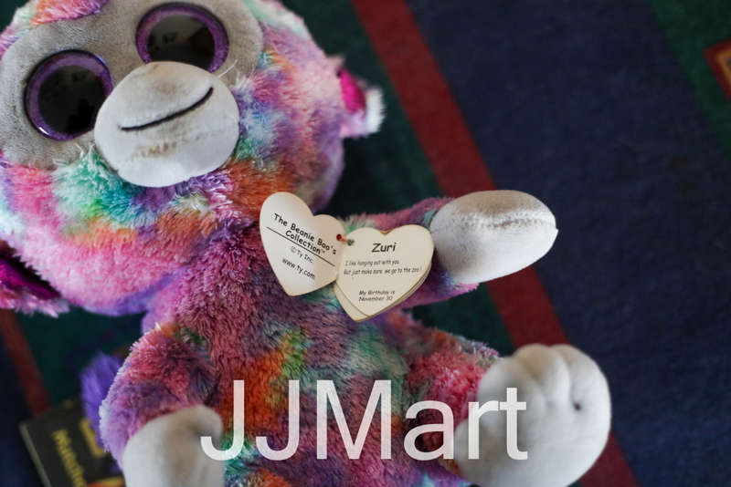 Stuffed Animals - TY Beanie Boos ZURI the Colorful Monkey Plush Stuffed ...
