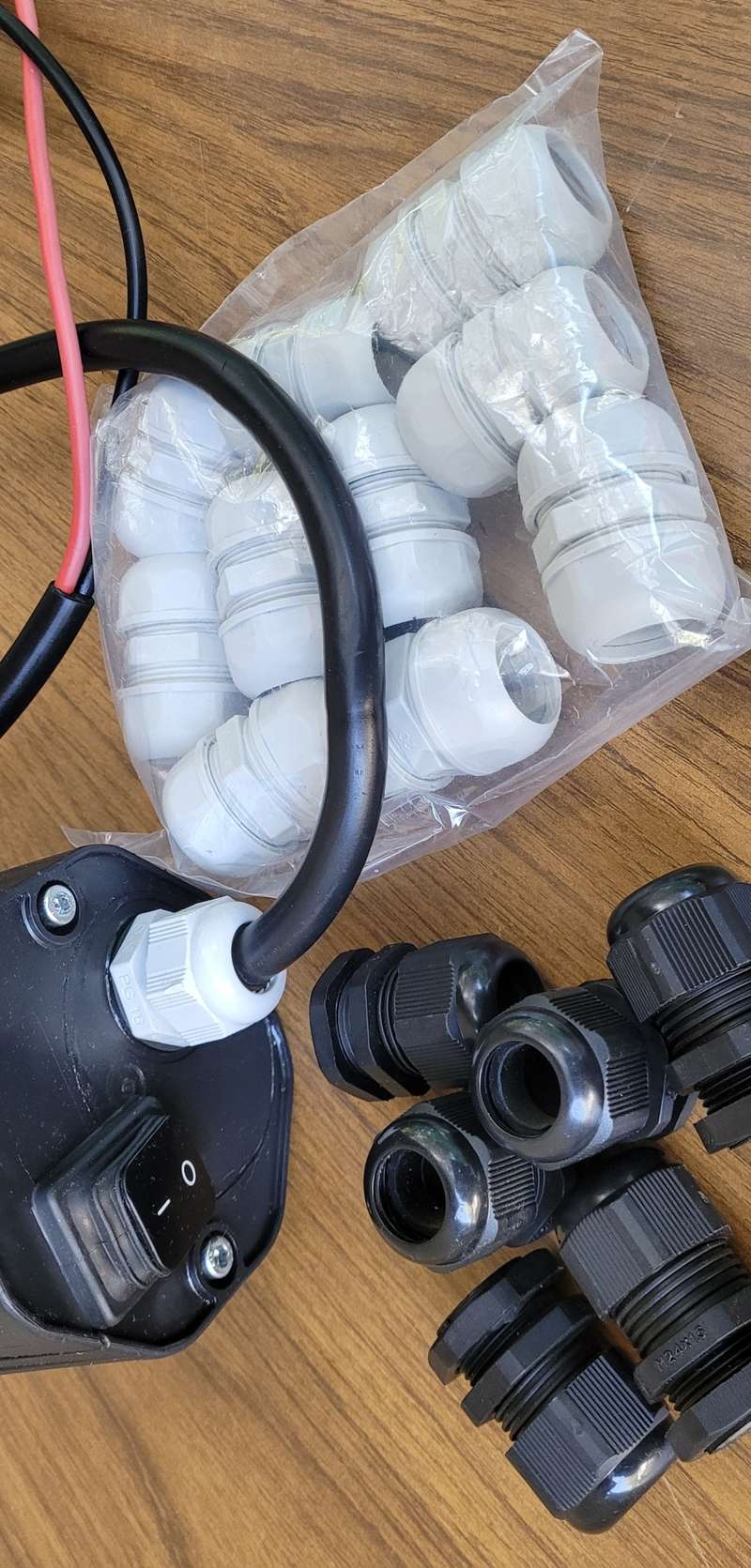 Wiring - Electrical Distribution Box PVC Fasteners M24 x 1.5 BLACK/GREY ...