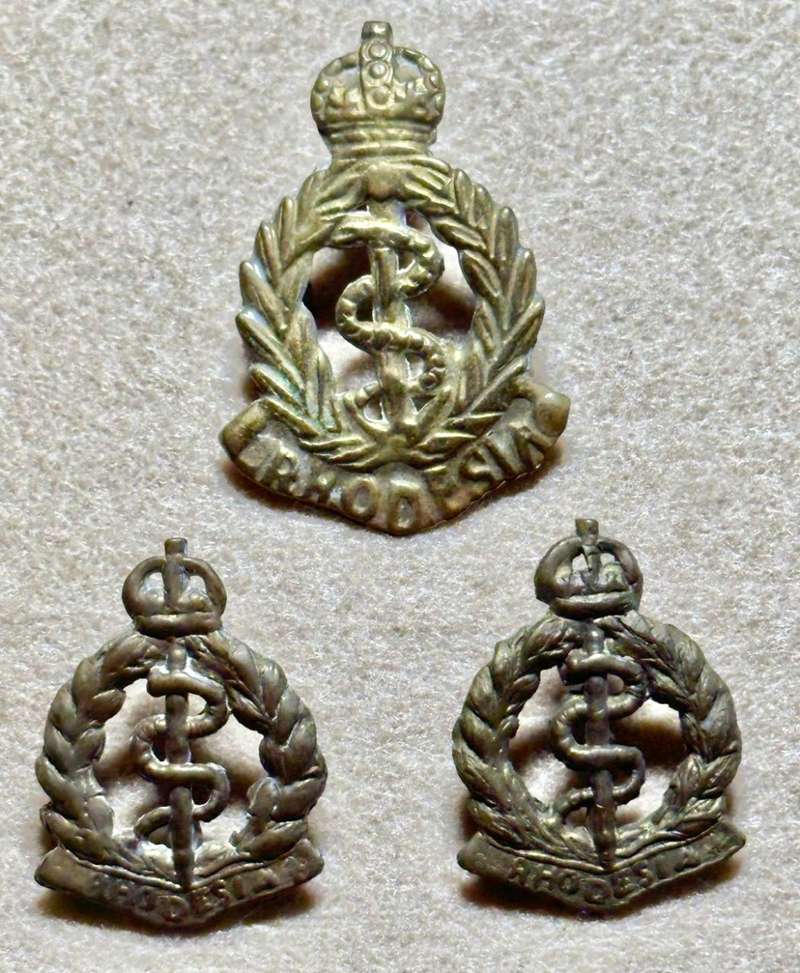 International Badges & Insignia - Rhodesian Medical Corps - SET, BRASS ...