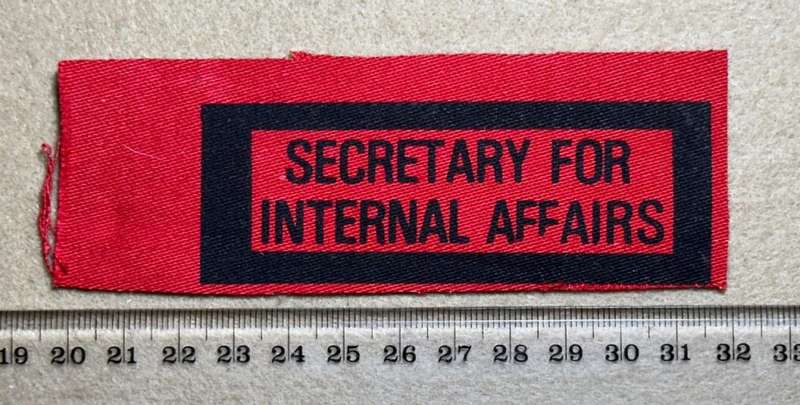 International Badges & Insignia - Rhodesian INTAF - RED SECRETARY FOR ...