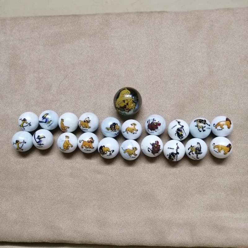 Other Antiques And Collectables Two Complete Sets Of Collectors Disney`s Lion King Marbles Was
