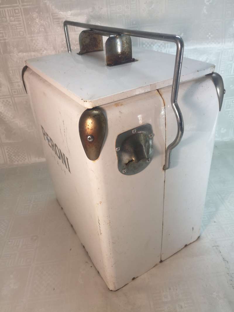 Bar Accessories - Magnificent Vintage Steel Peroni Italy Cooler Box ...