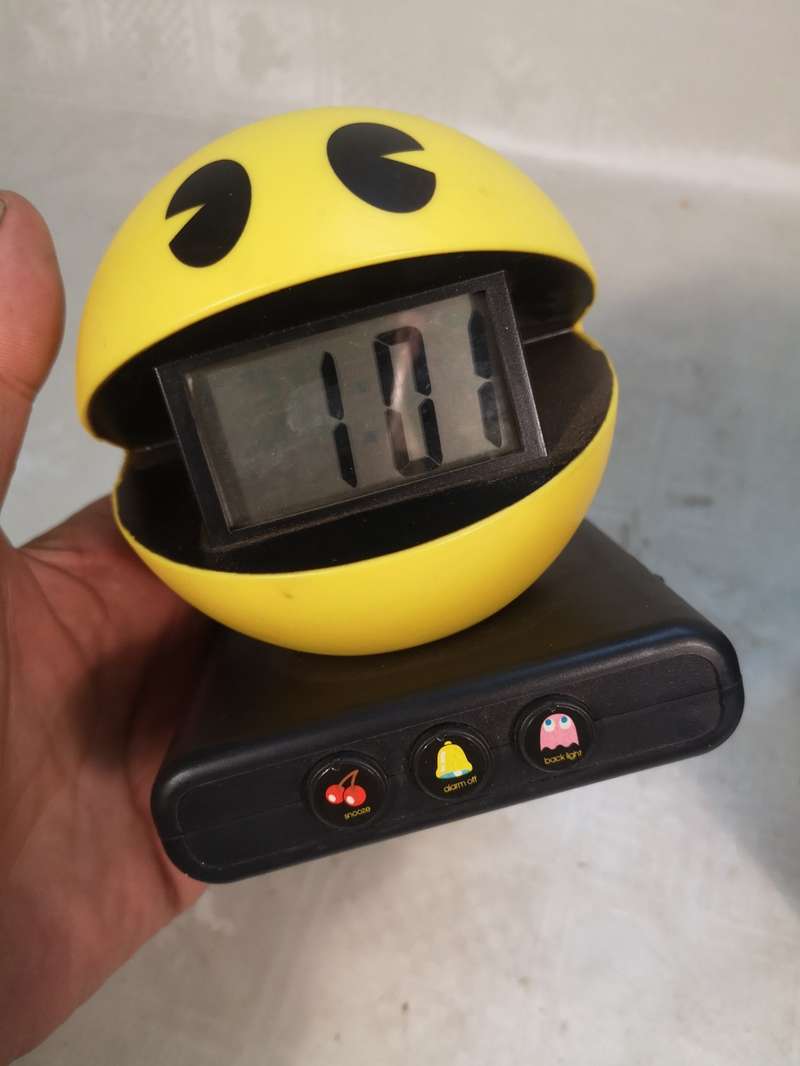 Alarm & Travel Clocks - VINTAGE PALADONE - PAC-MAN ALARM CLOCK LIKE NEW ...