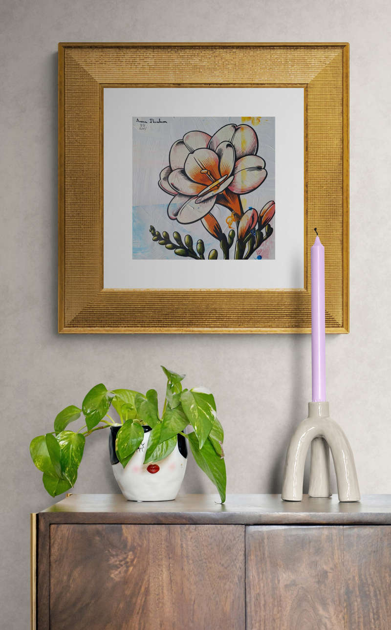 Mixed Media & Collages - Anna Ibrahim - Joan Evans / 25cm x 25cm Mixed ...