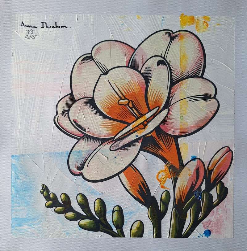 Mixed Media & Collages - Anna Ibrahim - Joan Evans / 25cm x 25cm Mixed ...