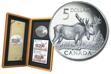 Gold & Bullion Coins - 2004 $5 Canadian Wildlife: The Majestic Moose - Pure Silver Coin and ...