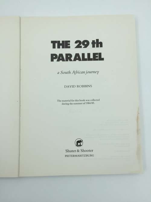 Africana - The 29th Parallel by David Robbins | A South African Journey ...