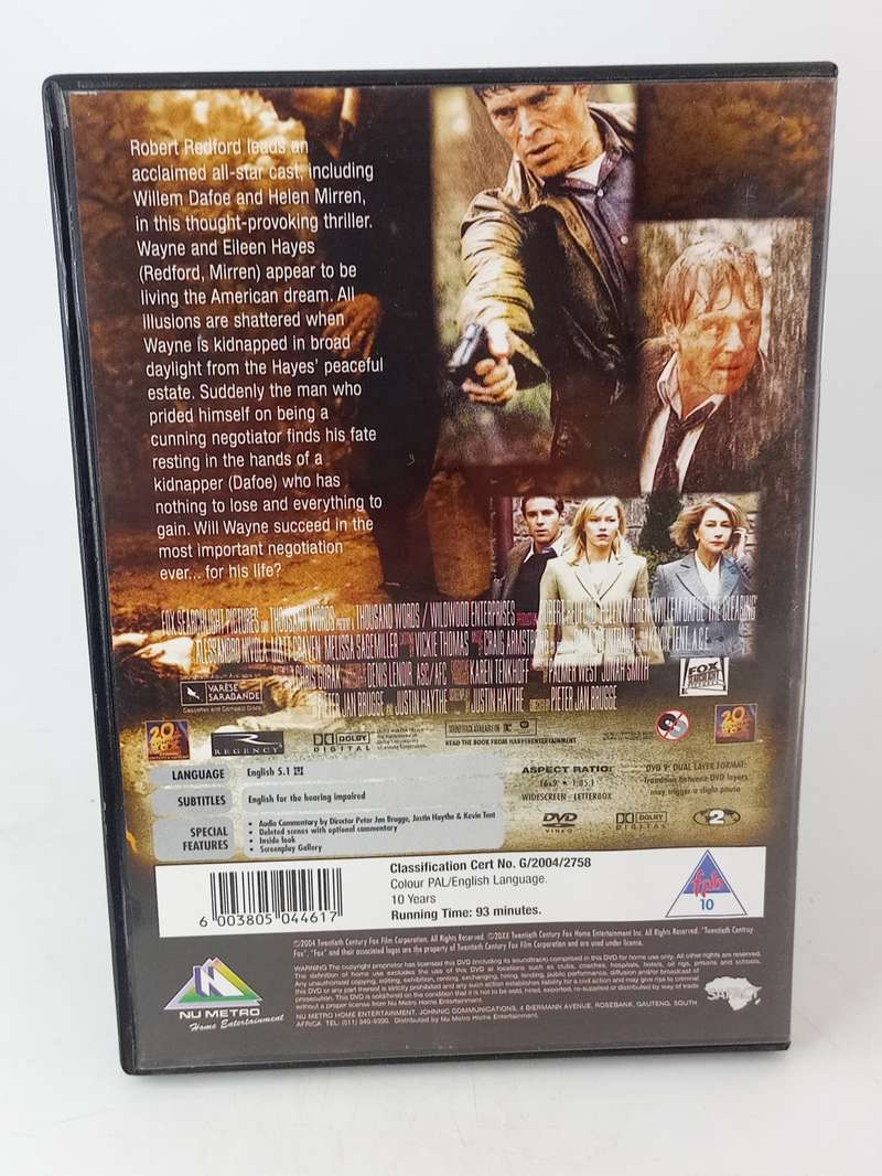 Movies - The Clearing DVD - Robert Redford, Helen Mirren & Willem Dafoe ...