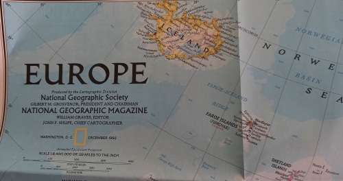 Maps - 1992 Folded Wall Map of Europa Published By National Geographic ...