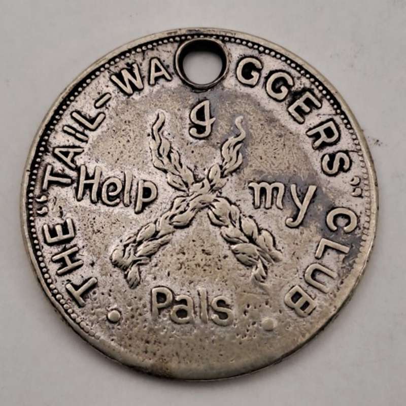 Other - Antique medallion the `Tail Waggers Club`, London England ... Other - Antique medallion the `Tail Waggers Club`, London England ...