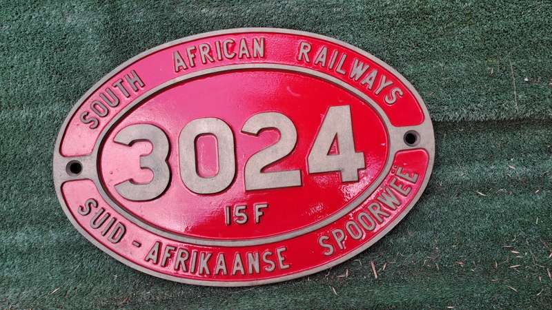 Rail - Large South African Railways Locomotive Cab Side Number Plate ...