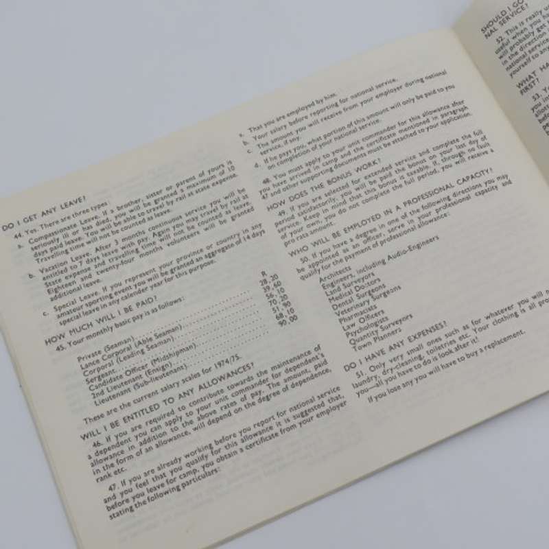 Documents & Literature - Booklet - 1976 National Service Explained ...