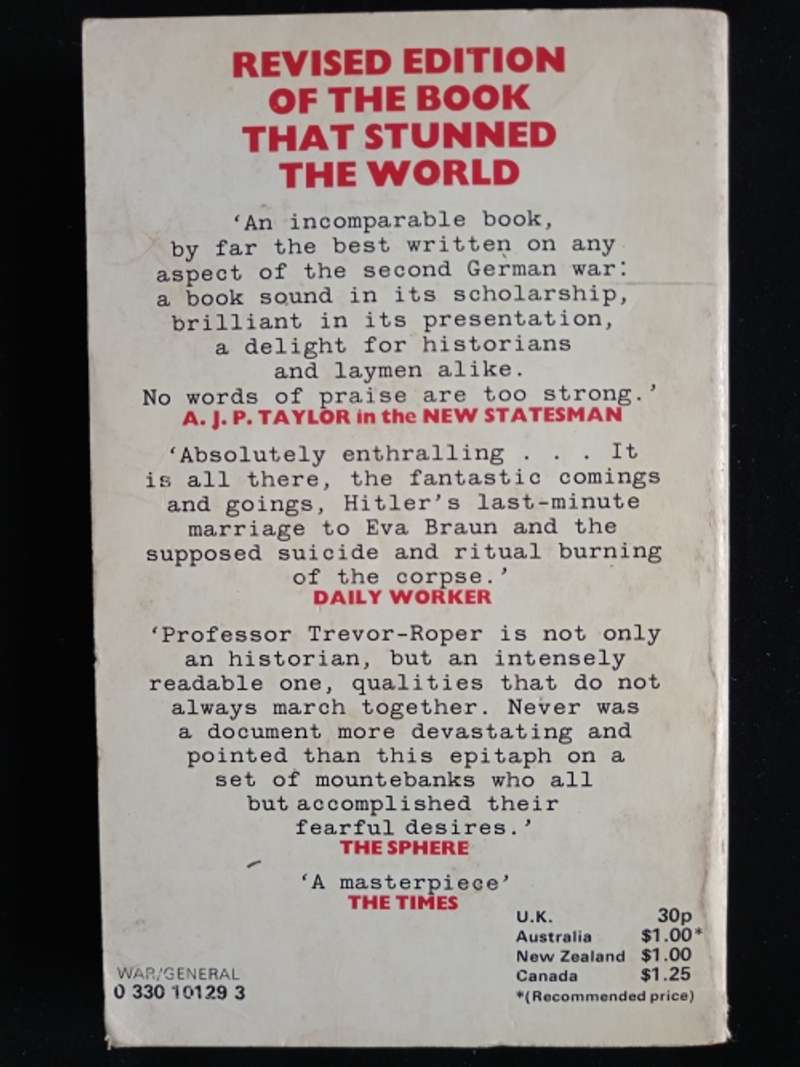 Books - The Last Days of Hitler by H. R. Trevor-Roper for sale in Cape ...