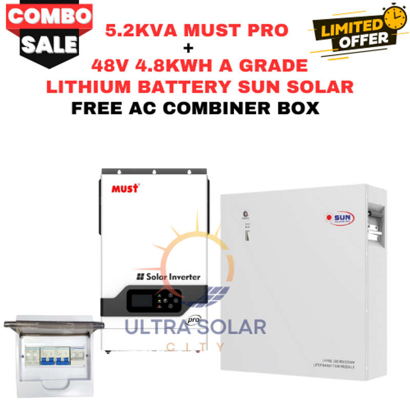 Inverters - 5KVA MUST WITH 4.8KWH A GRADE LITHIUM BATTERY was listed ...