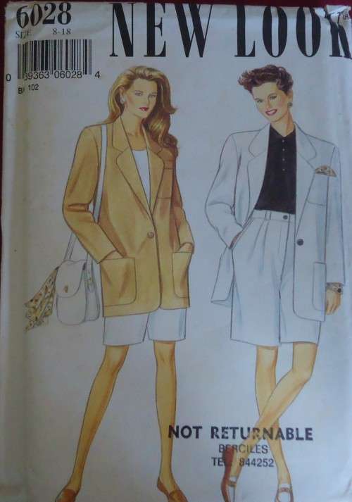 Other Sewing Accessories - NEW LOOK PATTERNS 6028 JACKET& SHORTS SIX ...