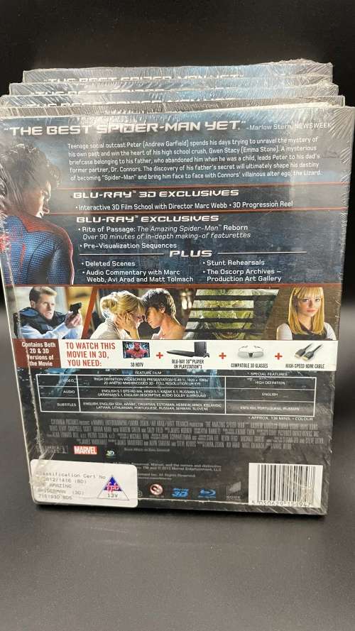 Movies - The Amazing Spider Man(Blue-ray 3D + Blu-ray Tm)Pack of 5. was ...