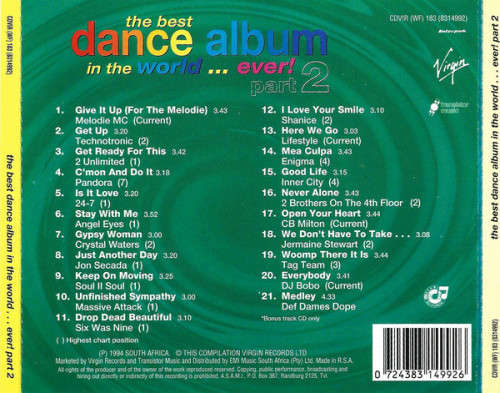 Dance - Various - Best Dance Album In the World... Ever! Part 2 CD for ...