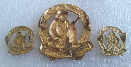 South African Army - SADF Skiet Commando Badge Set. Cap and 2 x Collar ...