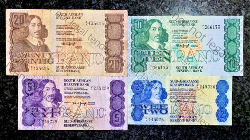 TW de Jongh - REPLACEMENT NOTE SET TW DE JONGH R20 -Z1, R10 -Y1 IS UNC ...