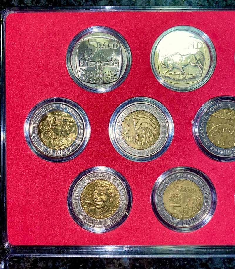 Five Rand - COMPLETE SET OF COMMEMORATIVE R5 COINS 1994 TO 2021 IN ...