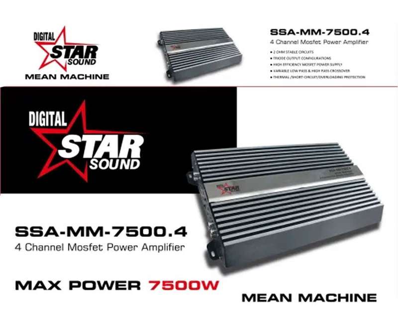 Amplifiers & Equalizers - Starsound SSA-MM-7500.4 Mean Machine 4 ...