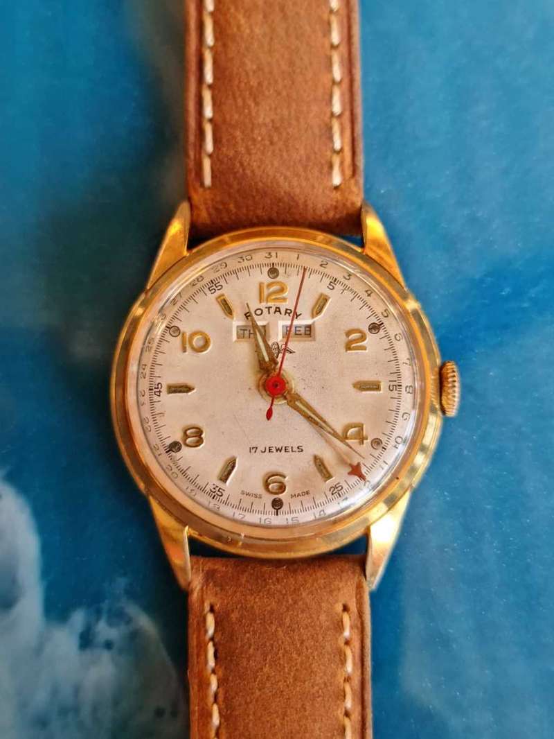 Rare & Collectable Watches - Rare Swiss Rotary Triple day date Pointer ...