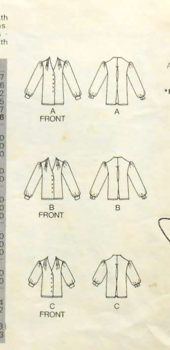 Tools - BUTTERICK 6018 LOOSE FITTING BLOUSE SIZE 8 COMPLETE BUTTERICK ...