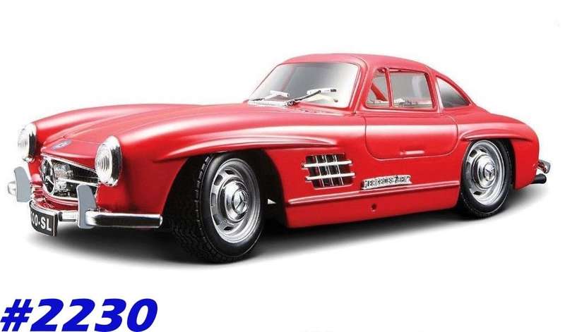 Models - Mercedes-Benz 300 SL Gullwing 1954 red 1/24 Bburago NEW+boxed ...