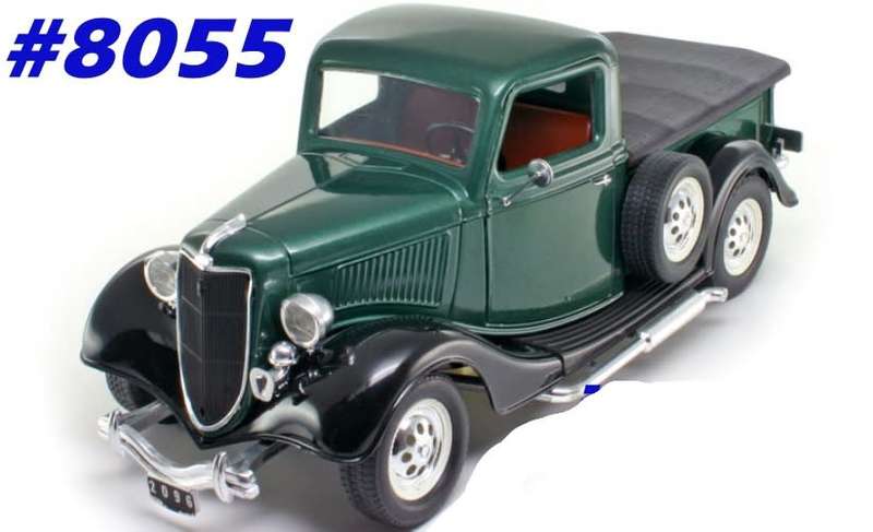 Models - Ford V8 Pick-Up 1936 dk.green 1/18 Solido NEW+boxed on base #8055 instant wheels for ...