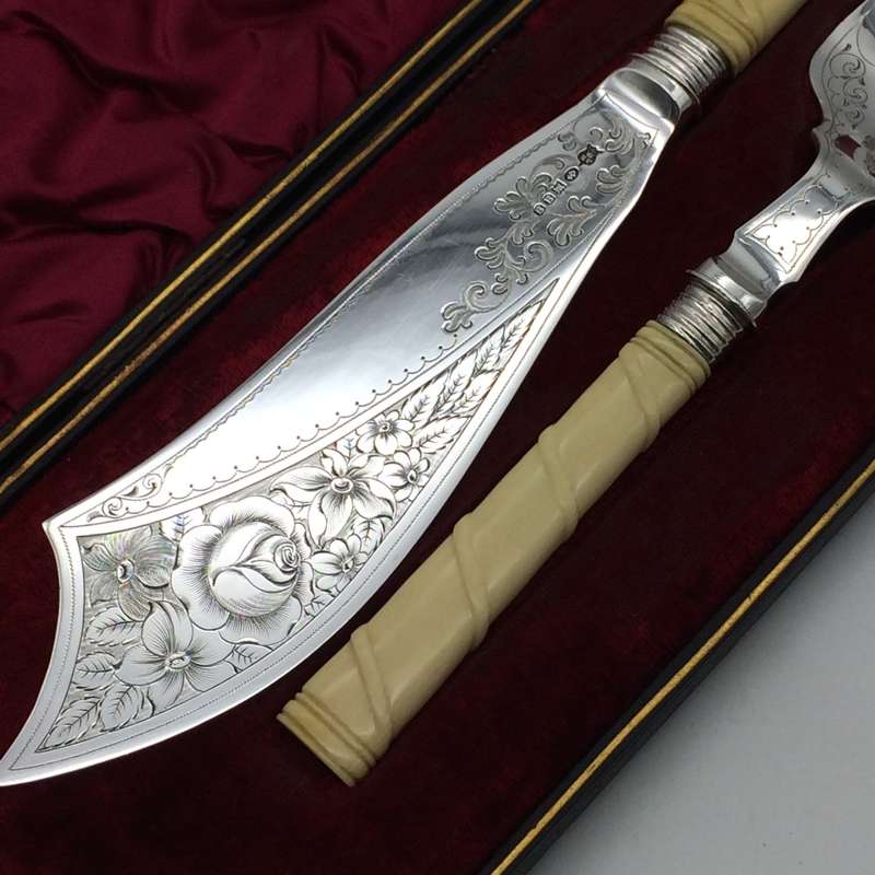 Silver - Attractive Boxed Victorian Silver-Plated Fish Servers for sale ...