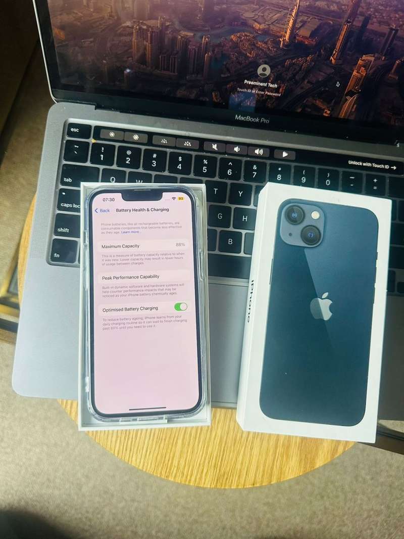 Apple - iPhone 13 , Midnight (128GB) Excellent Pre-owned Condition + box, charger and ...