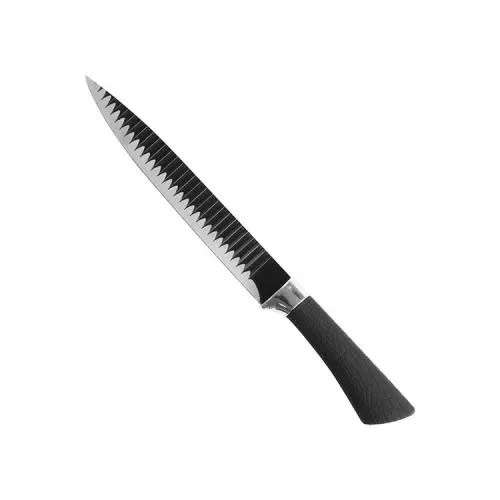 Knives - Super Useful Black Corrugated Non-Stick 6-Piece Everyday Sharp ...