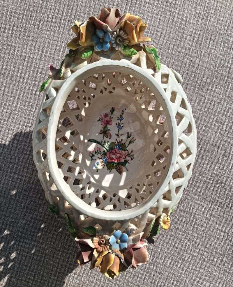 Italian Porcelain - Eye Catching Capodimonte Style Vintage Flower ...