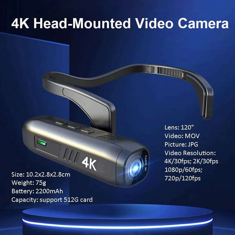 Camcorders - Ultra HD 4K@30fps Anti-shake Helmet Camera with Long-Life ...